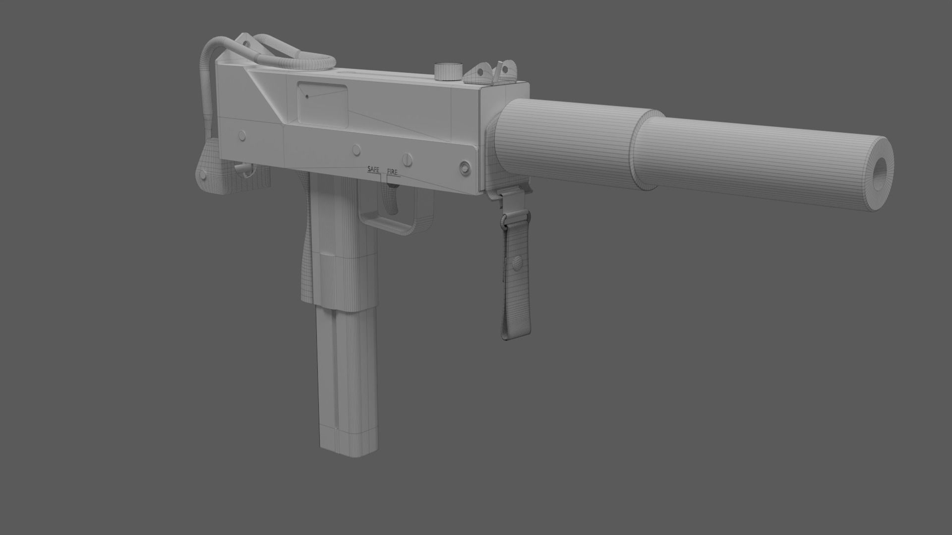 MAC 10 Submachine gun free 3D model | CGTrader