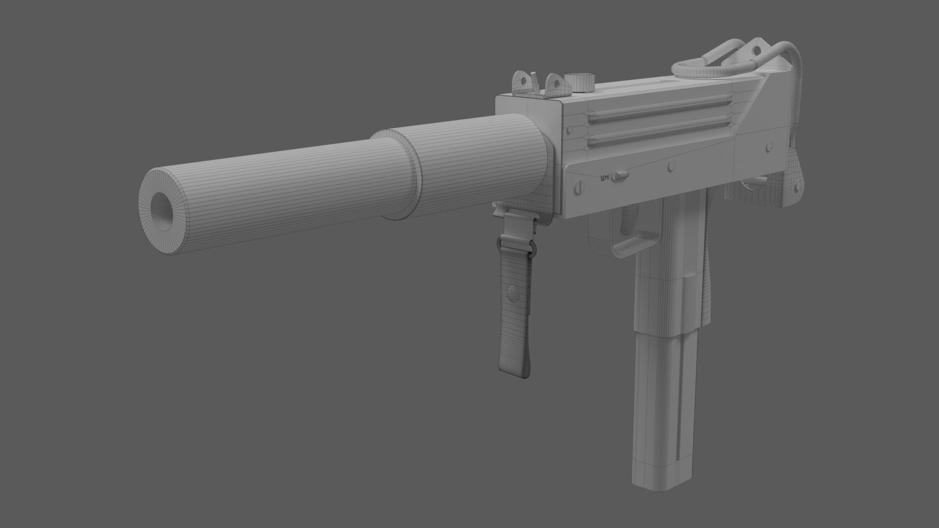MAC 10 Submachine gun free 3D model | CGTrader