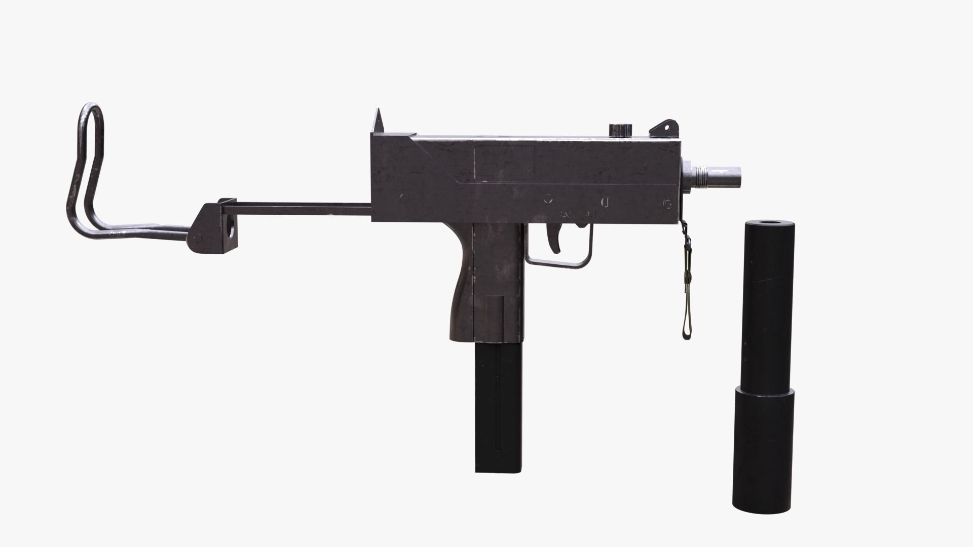MAC 10 Submachine gun free 3D model | CGTrader