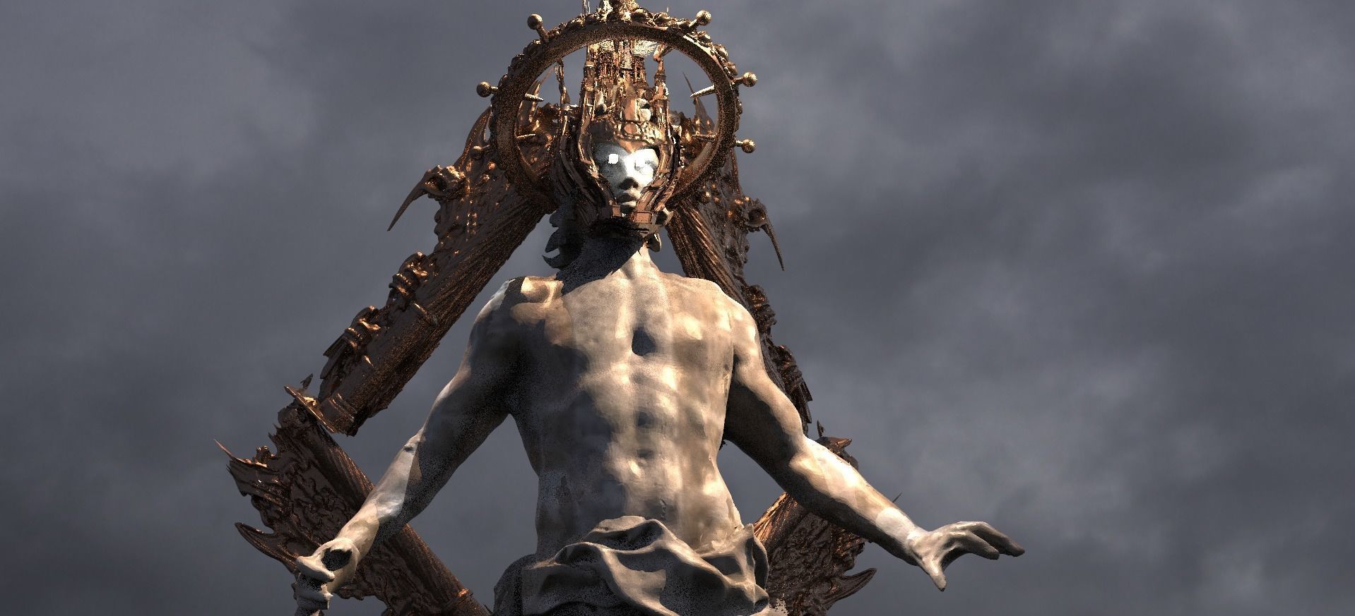 Arch Angel Portal Golden 3D model | CGTrader