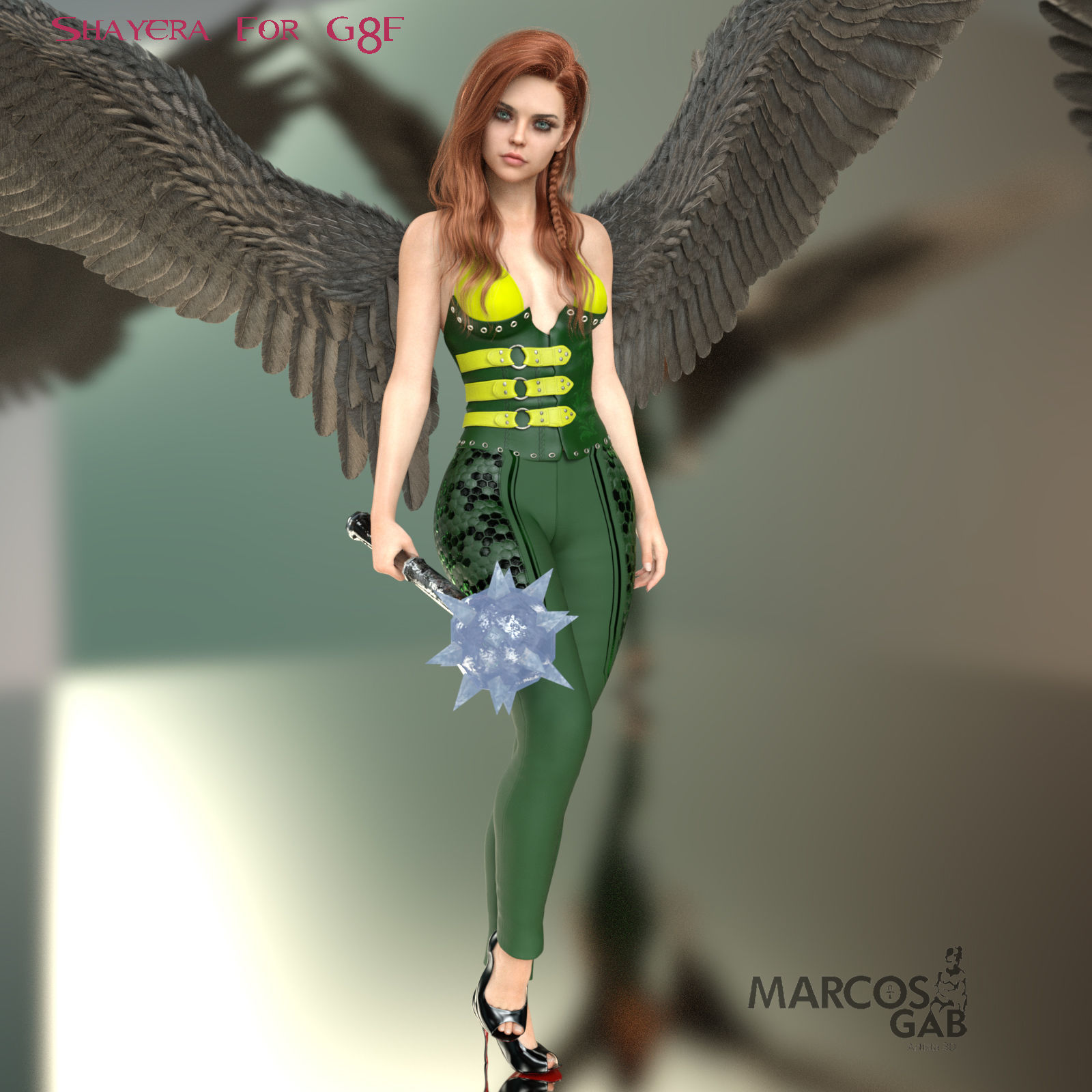 Shayera for Genesis 8 Female 3D model animated rigged | CGTrader