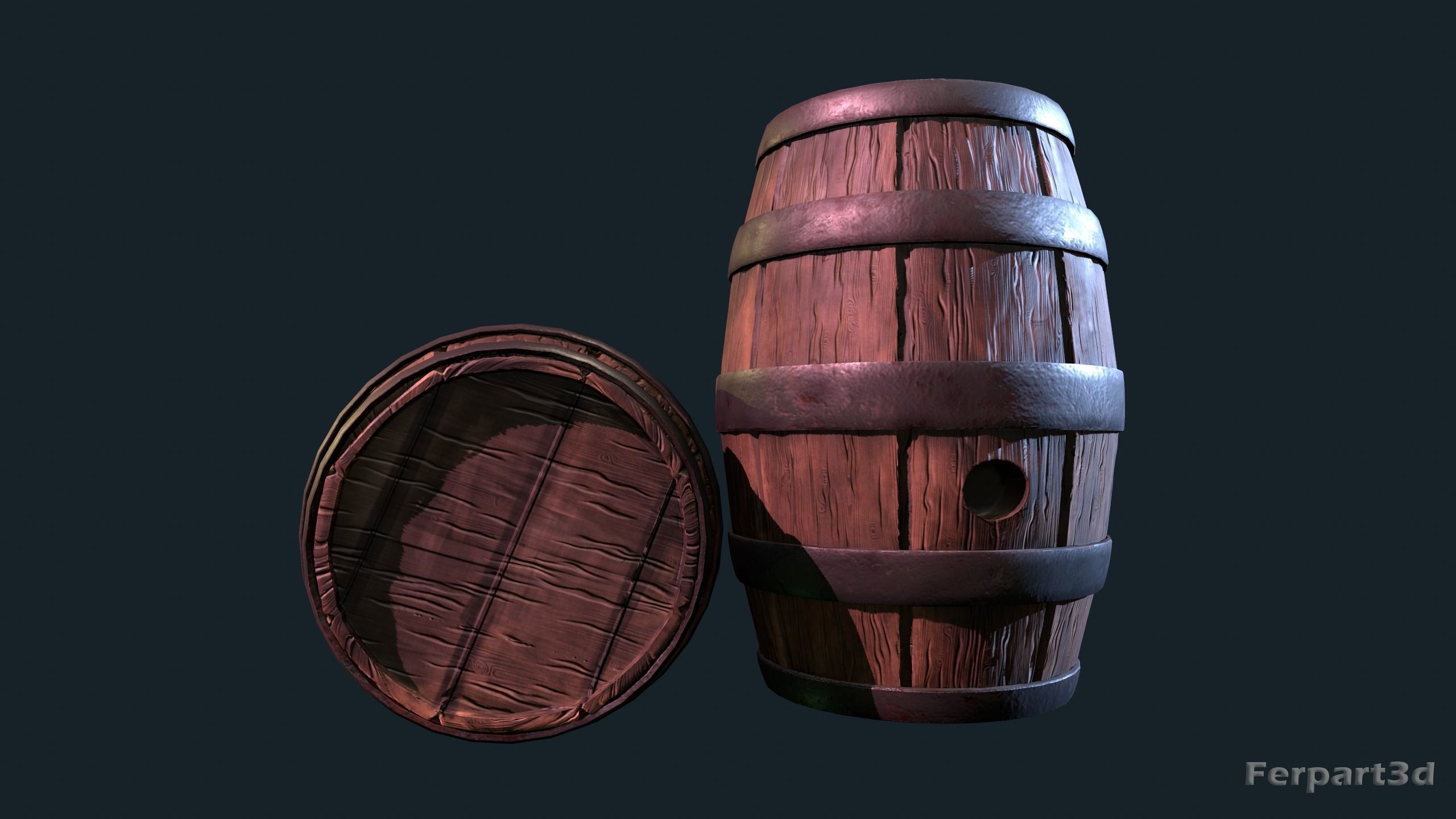 Old barrel 3D model | CGTrader