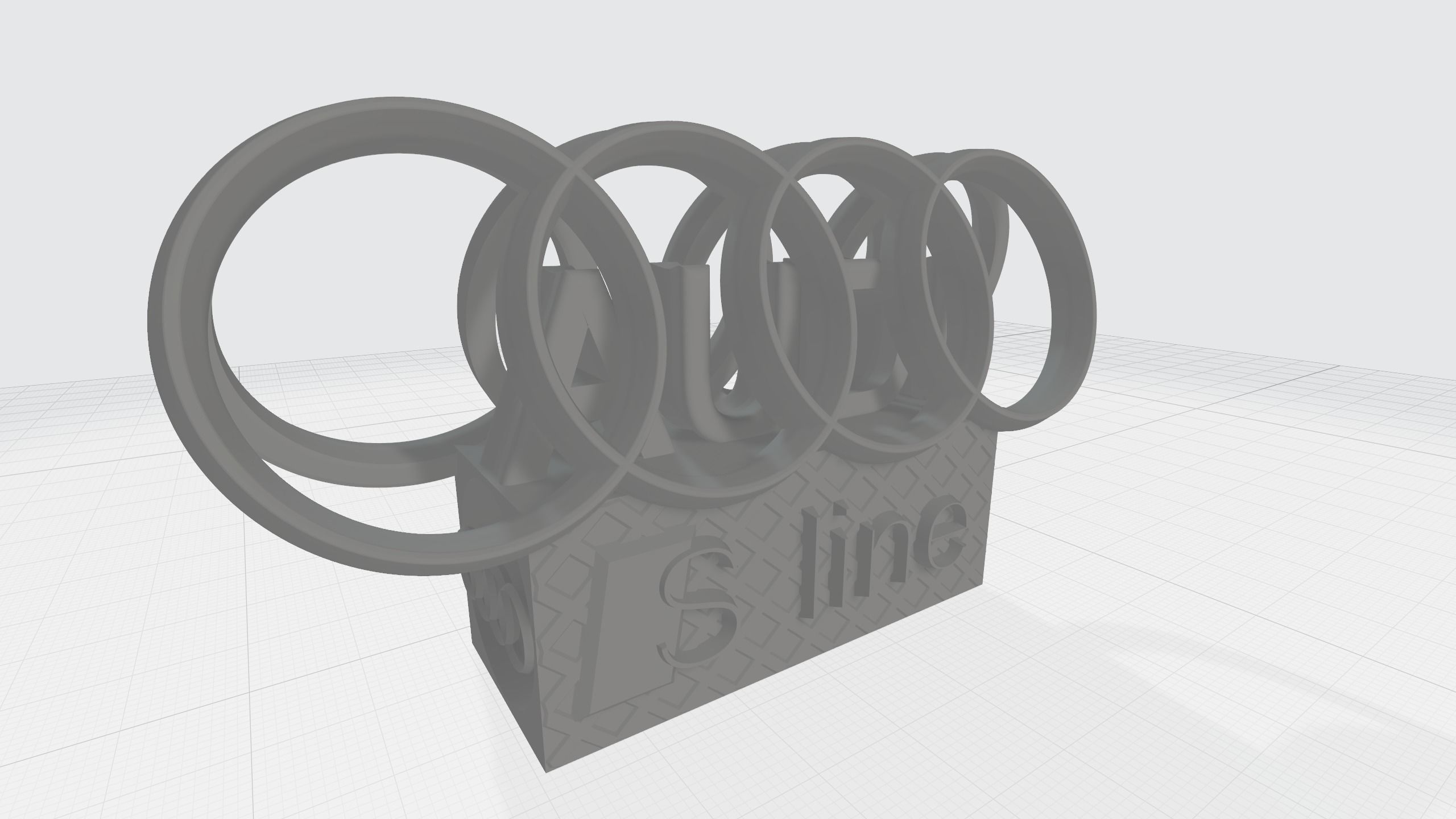 Audi Logo 3D model 3D printable | CGTrader