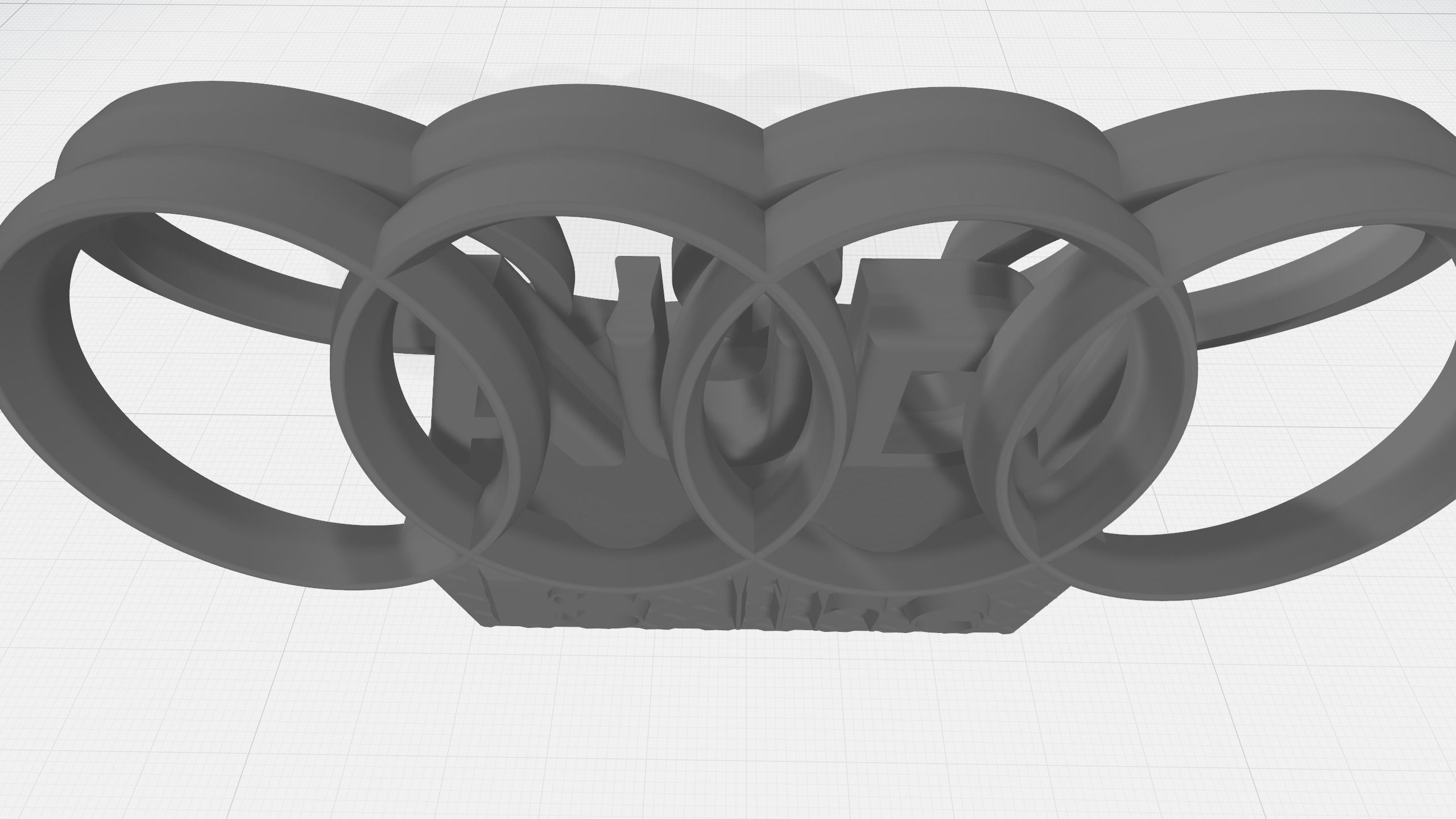 Audi Logo 3D model 3D printable | CGTrader