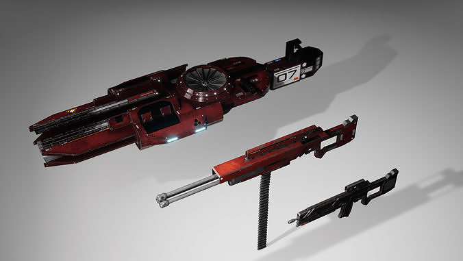 3D model Sci-fi Weapons VR / AR / low-poly | CGTrader
