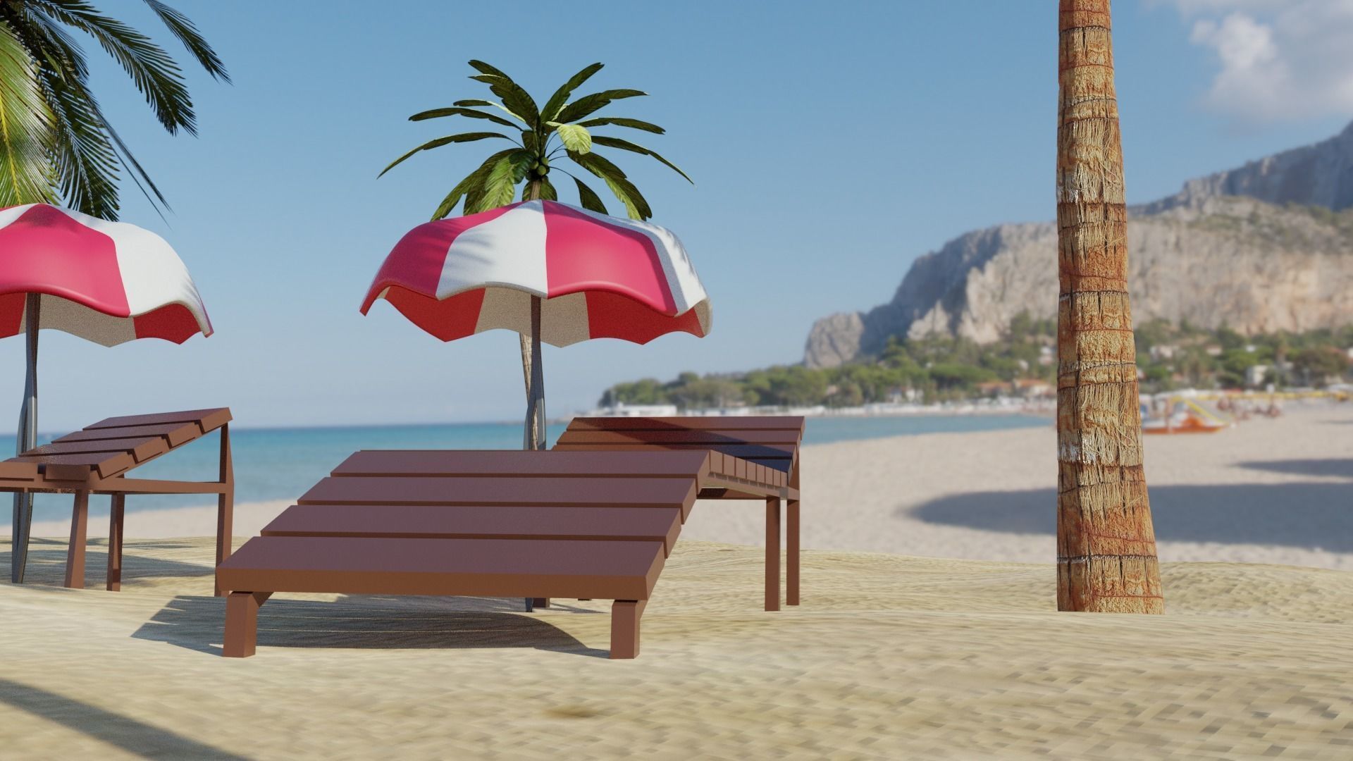 Beach 3D model | CGTrader