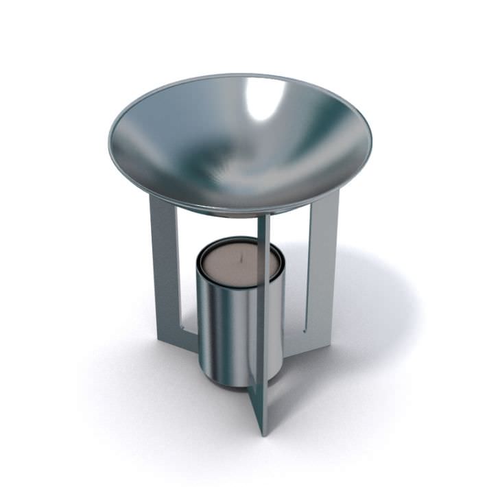 Modern Silver Heating Tray 3D model | CGTrader
