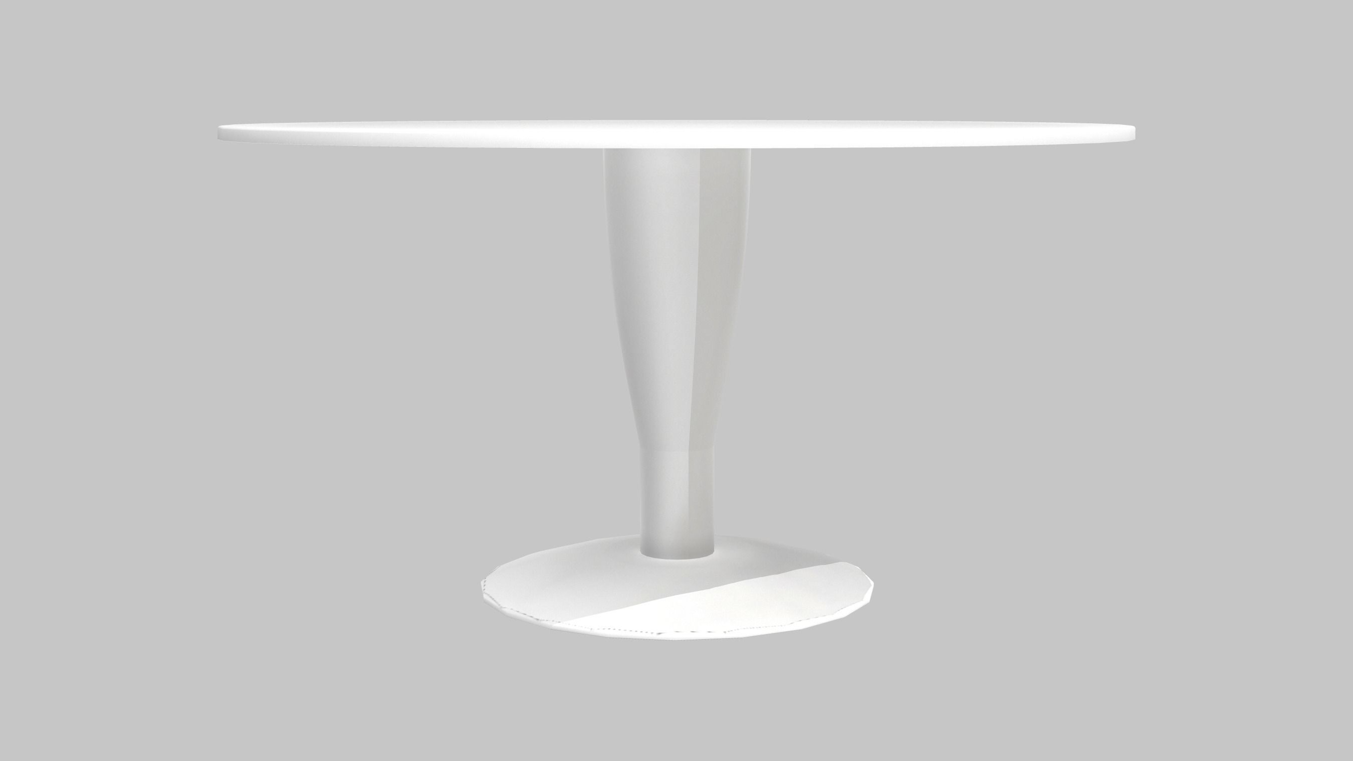 3D model Modern Curvy White Round Table VR / AR / low-poly | CGTrader