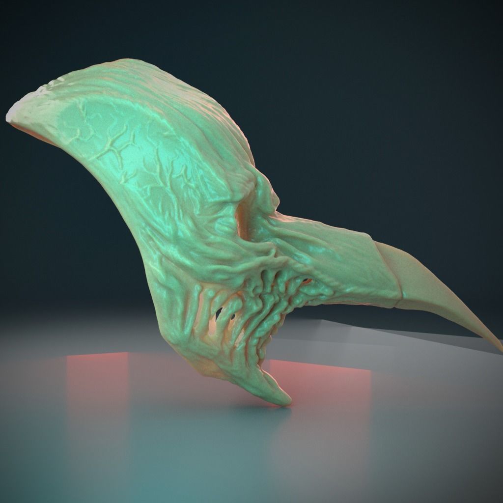 Raven Skull Stl File 3D Printing Scary Horror Reaper Mask Devil 3D ...