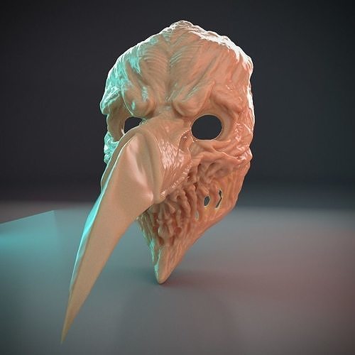 Raven Skull Stl File 3D Printing Scary Horror Reaper Mask Devil 3D ...