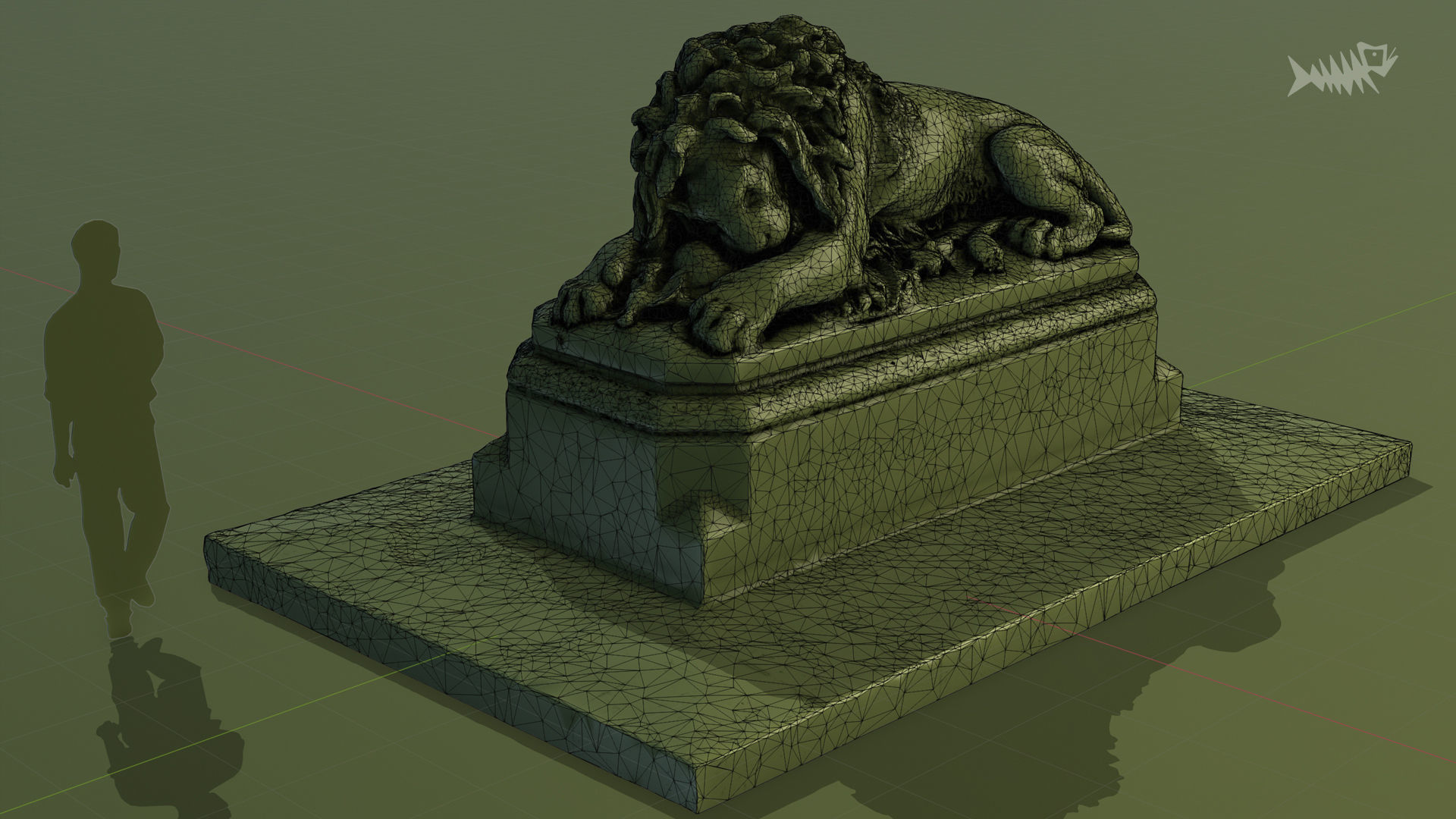 Lion Statue E PBR 4K free VR / AR / low-poly 3D model rigged | CGTrader