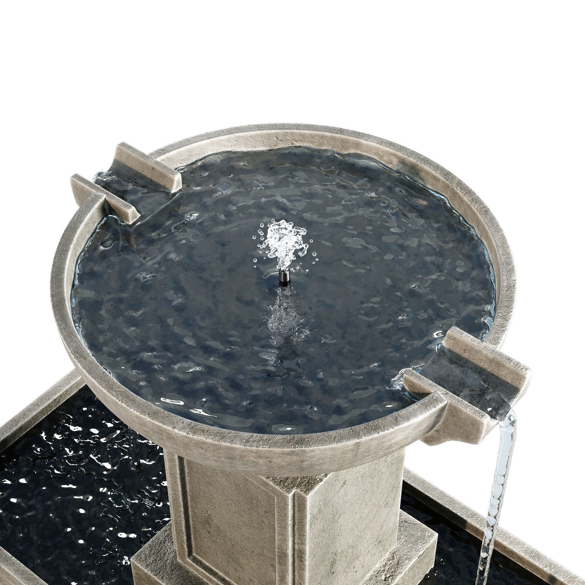 Austin Modern Water Fountain 3D model | CGTrader