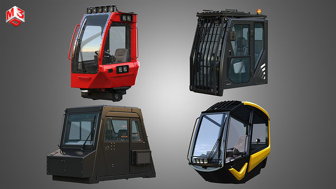 Driving Cabins - 4 in 1 3D Model Collection | CGTrader