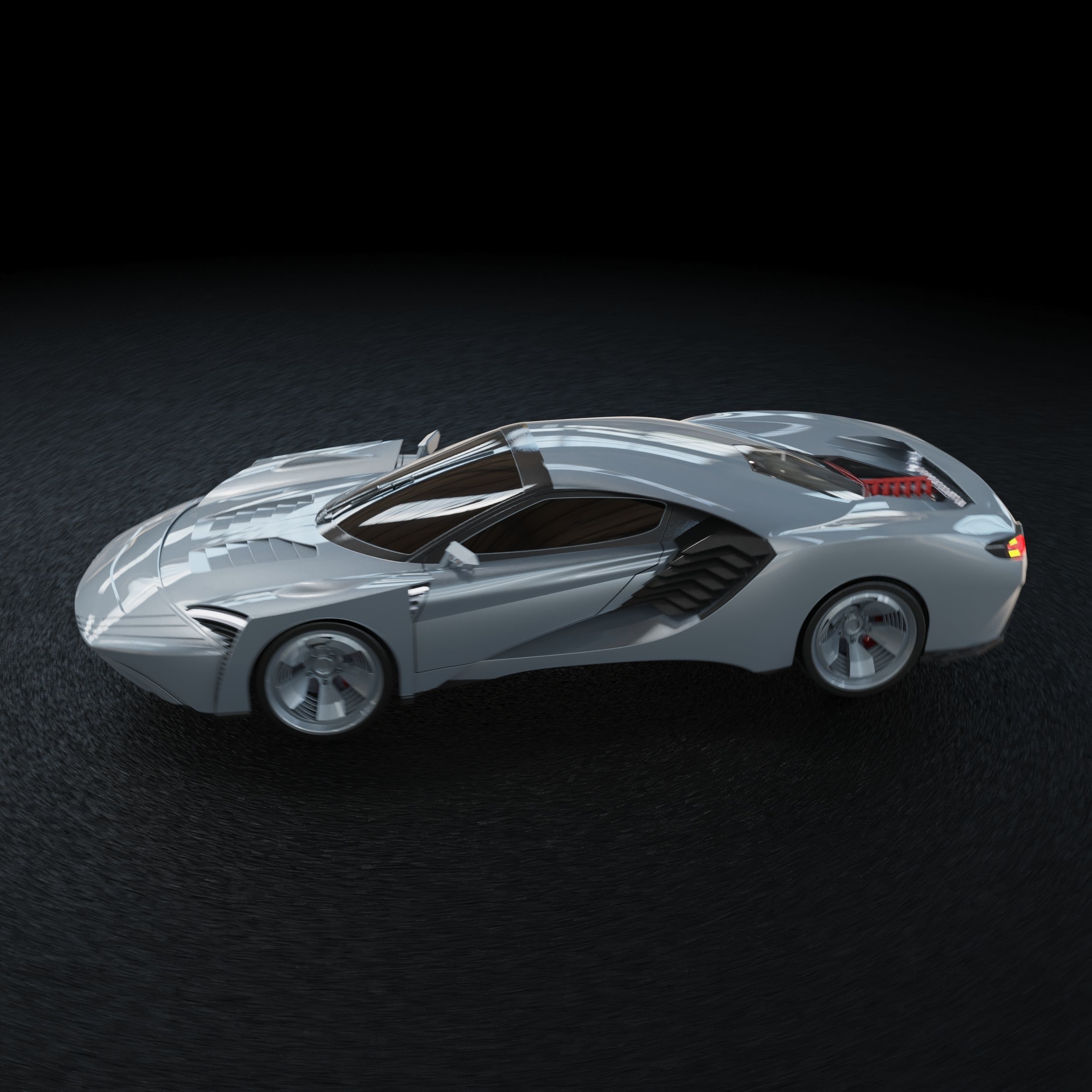 Vision R futuristic sports car 3D model | CGTrader