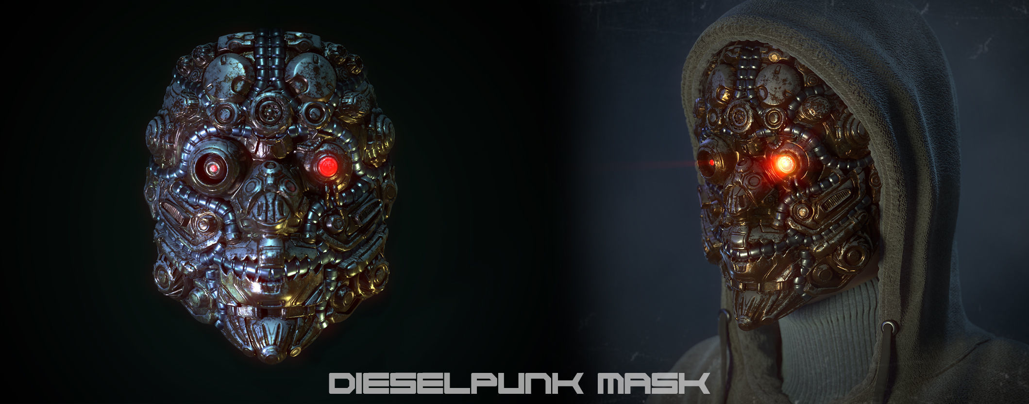 Dieselpunk mask 3D model 3D printable | CGTrader