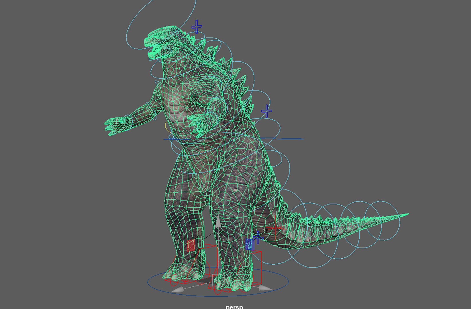 Godzilla Rigged 3D model rigged | CGTrader