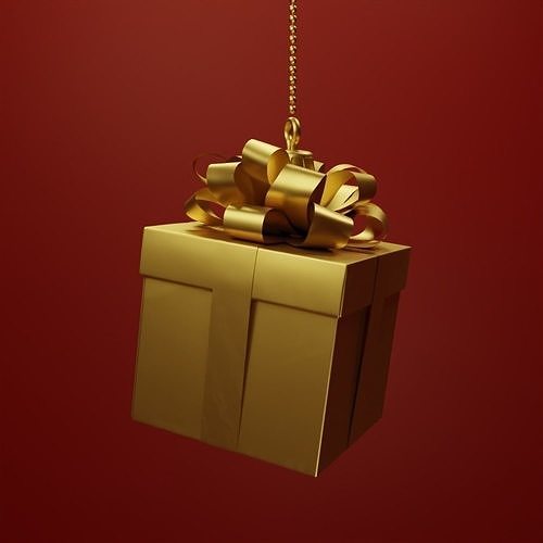 Gift Box Golden 3D - 03 3D model animated | CGTrader