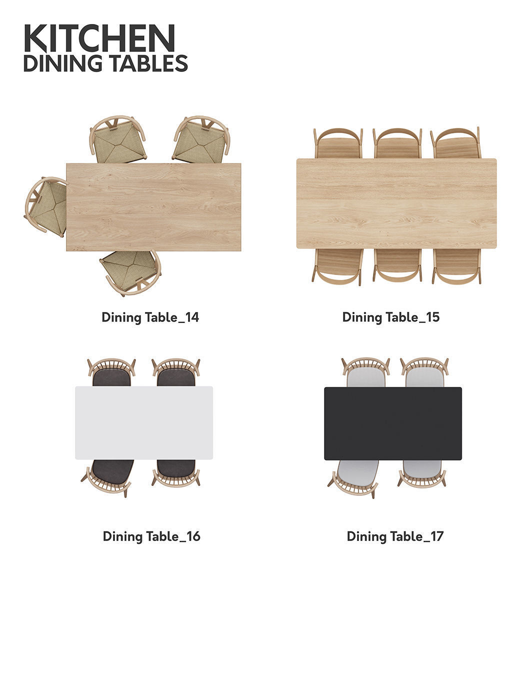 2D Floor Plan Furniture - Top View PSD - MORE than 300 cutouts 3D model ...