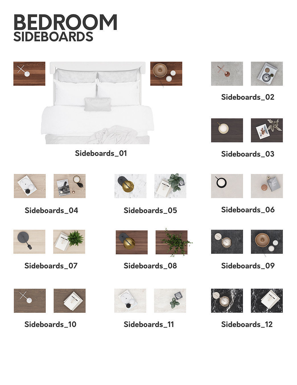 2D Floor Plan Furniture - Top View PSD - MORE than 300 cutouts 3D model ...