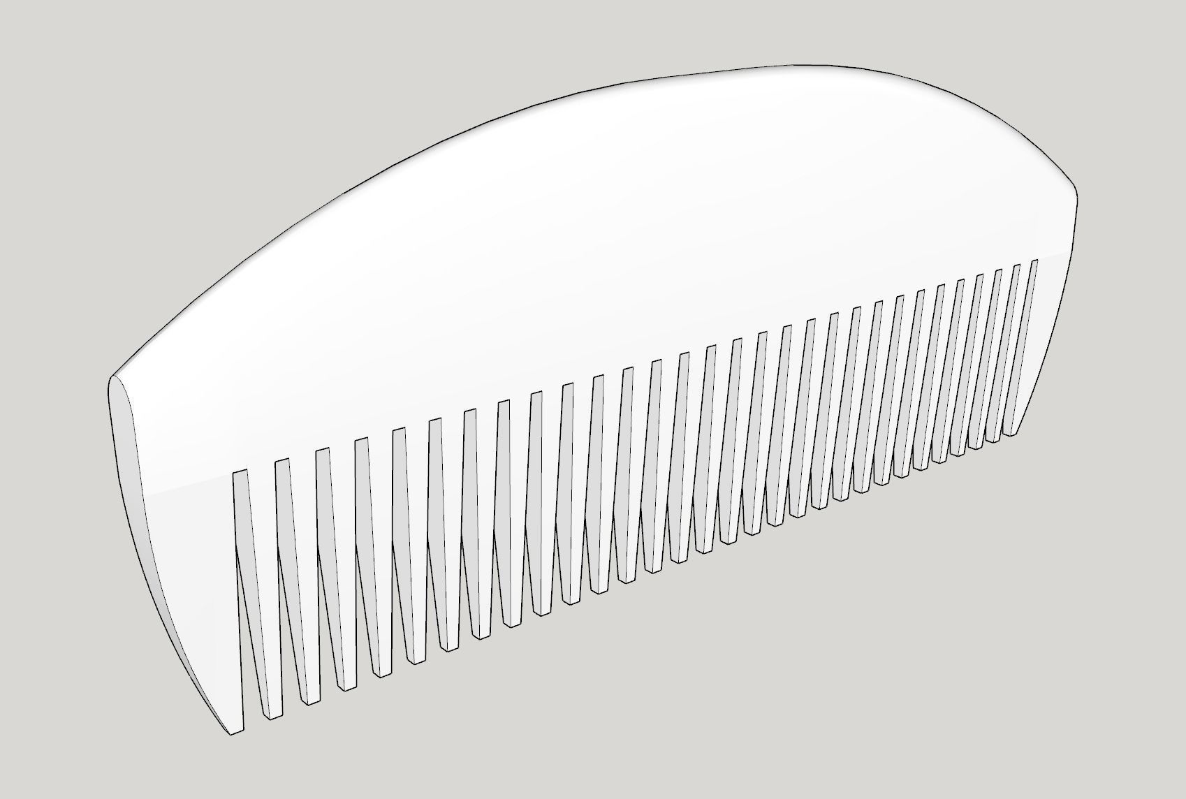 Simple Comb 3D model 3D printable | CGTrader