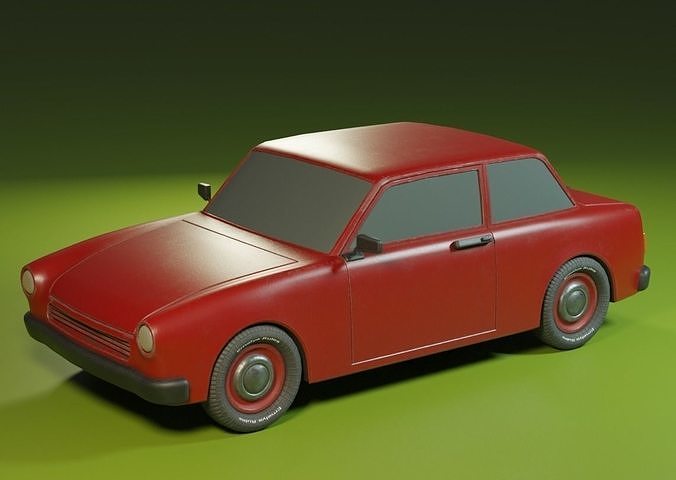 Car Red 009 free VR / AR / low-poly 3D model | CGTrader