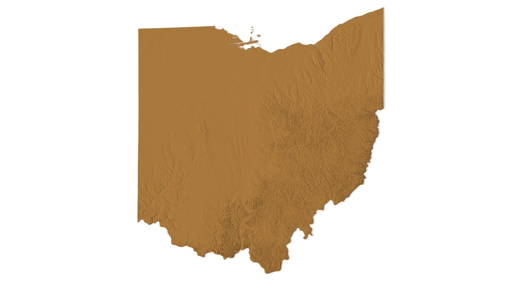 State of Ohio STL model 3D Project 3D model 3D printable | CGTrader