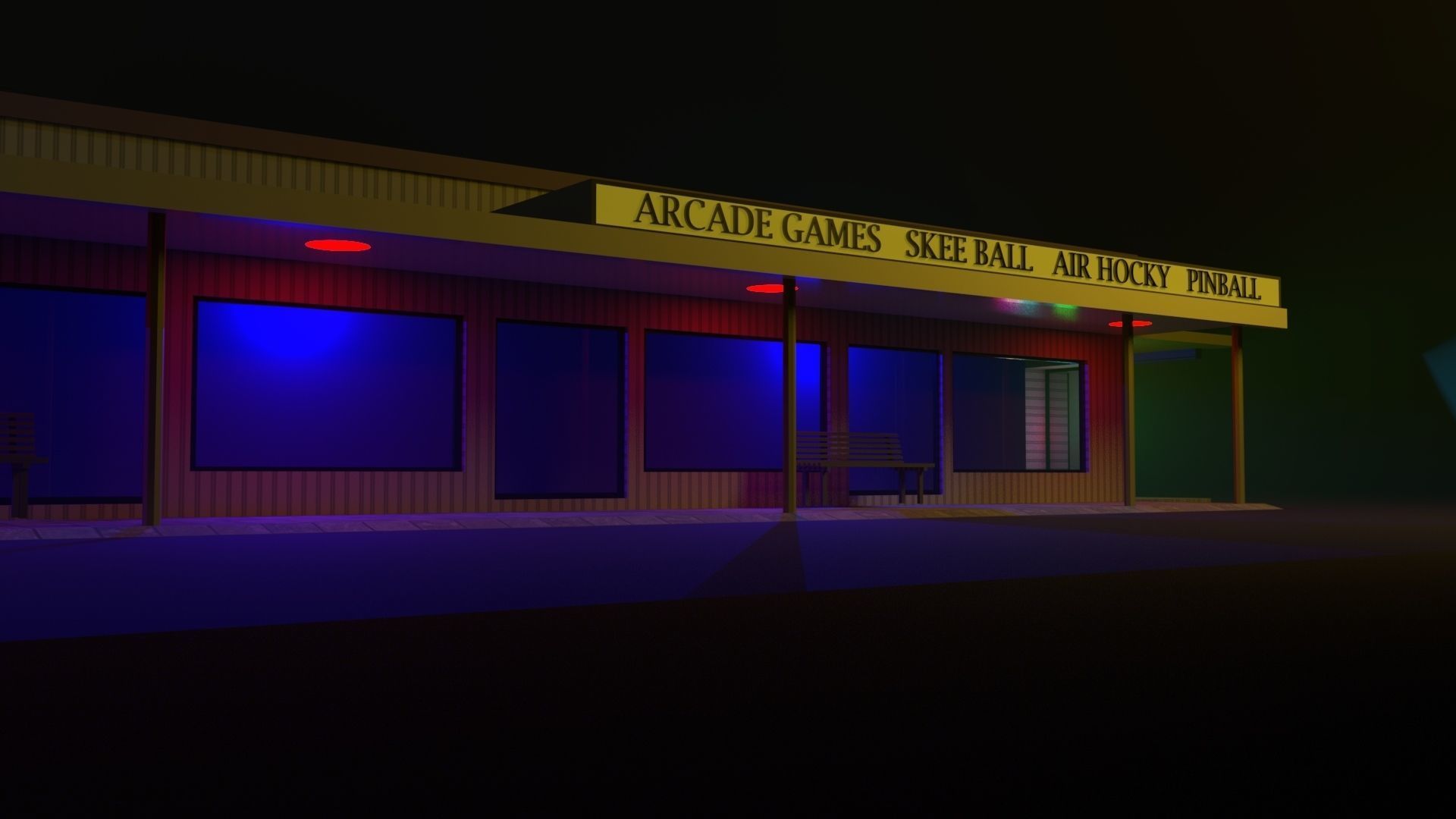 3D model Stranger Things Arcade VR / AR / low-poly | CGTrader