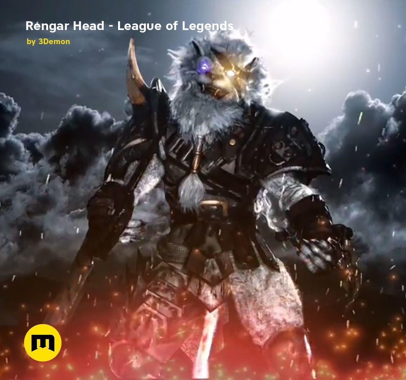 Rengar Head - League of Legends 3D model 3D printable | CGTrader