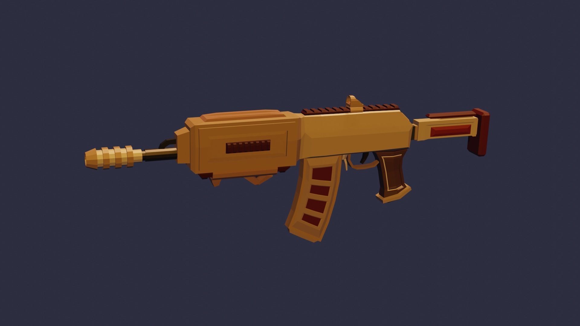 3D model Polygon assault rifle AK customized VR / AR / low-poly | CGTrader