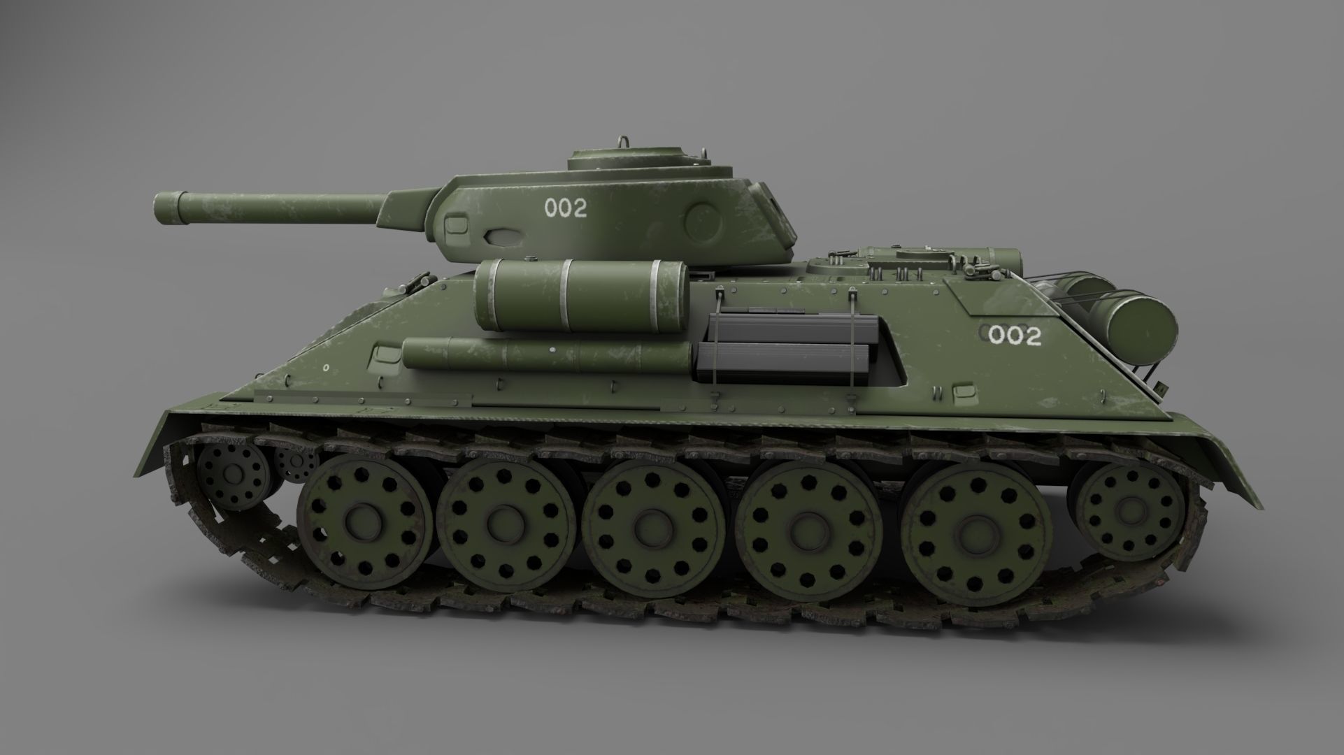 Tank T-34 3d model Soviet medium tank world war weapon 3D model | CGTrader