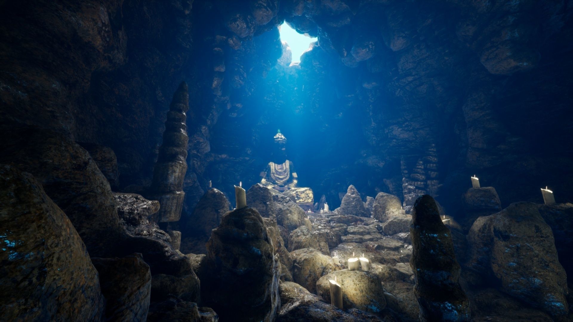 3D model Ancient Modular Fantasy Cave - UE4 VR / AR / low-poly | CGTrader
