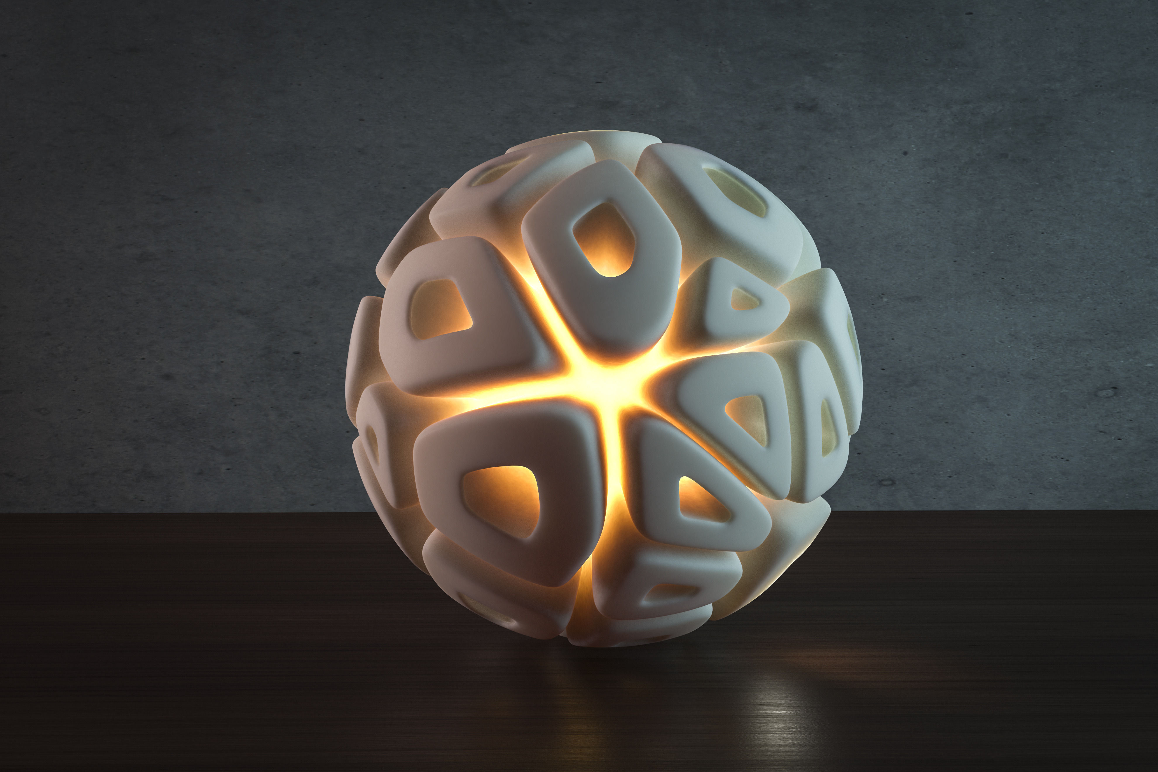 Voronoi sphere lamp HQ-version 3D model 3D printable | CGTrader