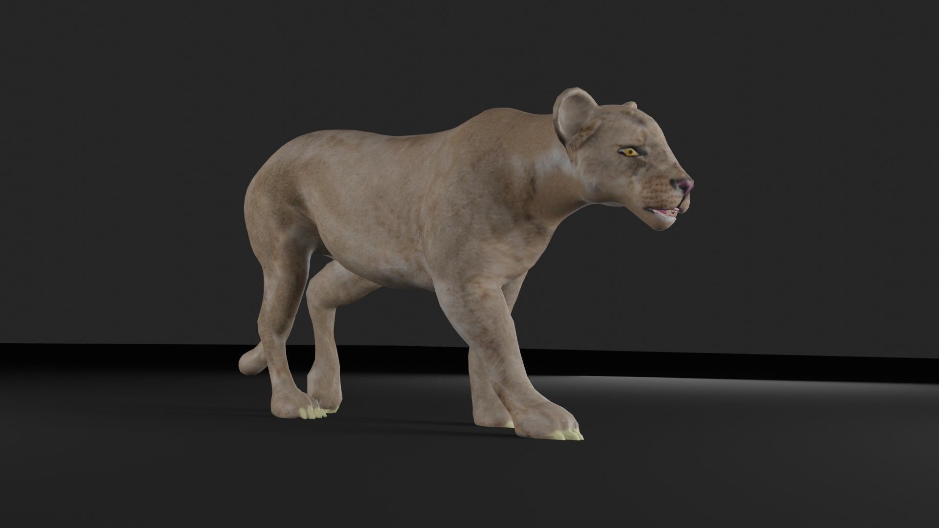 3D model LIONESS ANIMATED VR / AR / low-poly | CGTrader