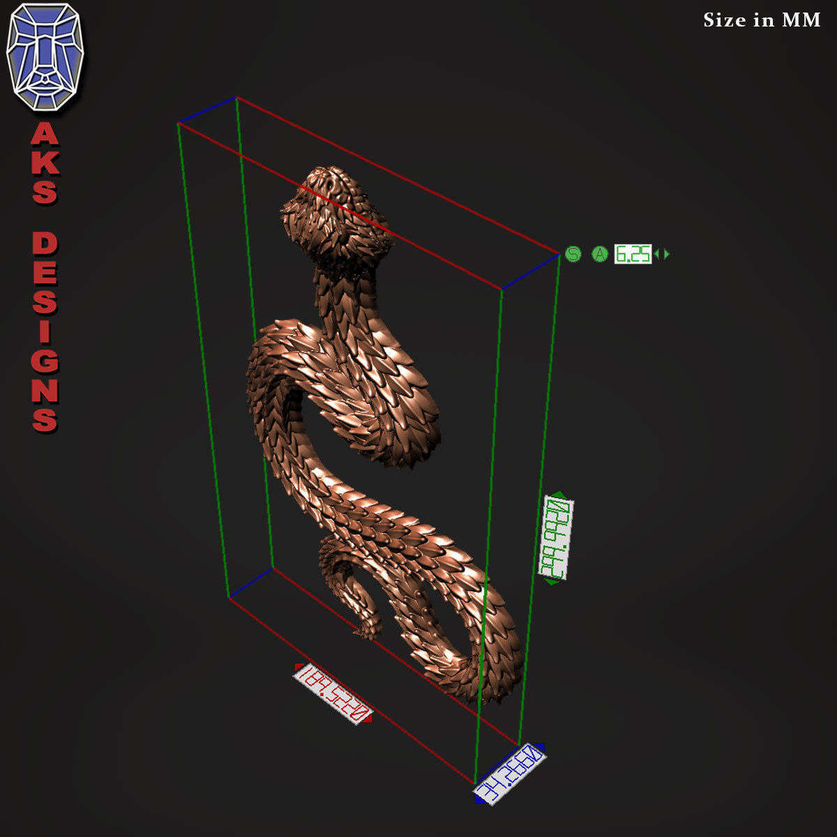snake version 1 Bas relief for cnc 3D model 3D printable | CGTrader