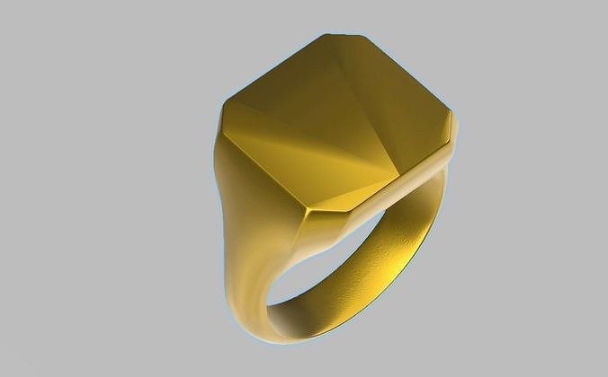 3 types signet ring 1 to 10 US sizes stl verified 3D model 3D printable ...