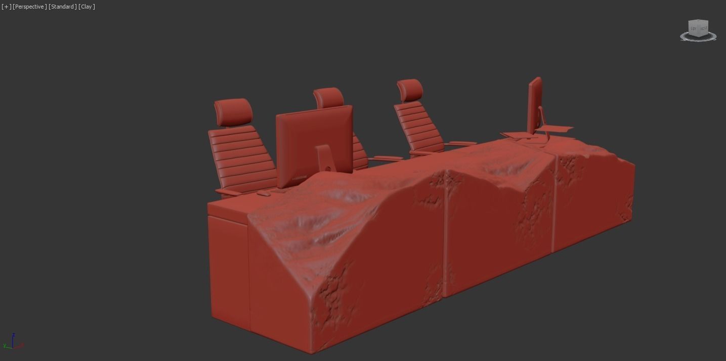 Stone Reception Desk 3D model | CGTrader