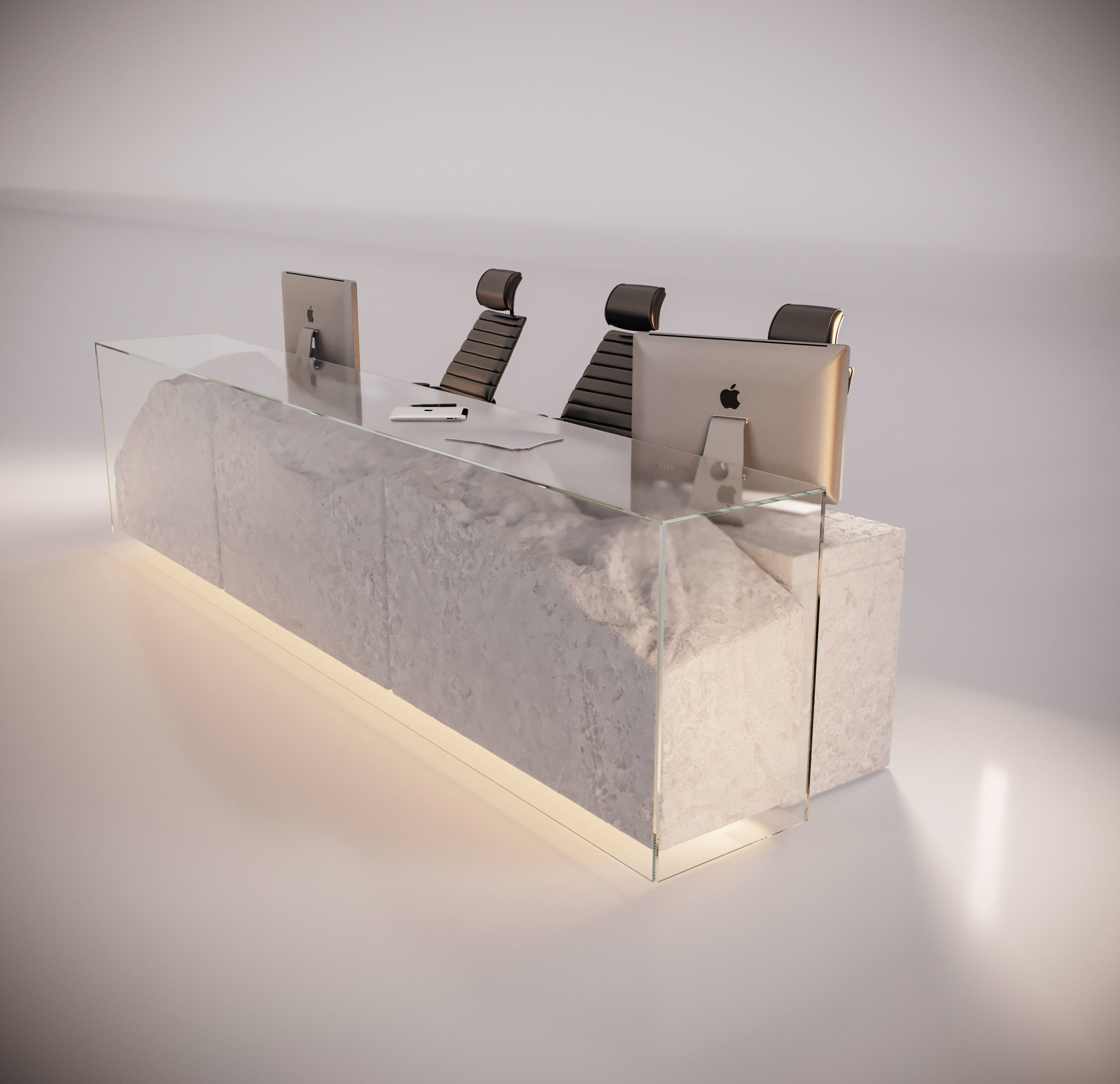 Stone Reception Desk 3D model | CGTrader