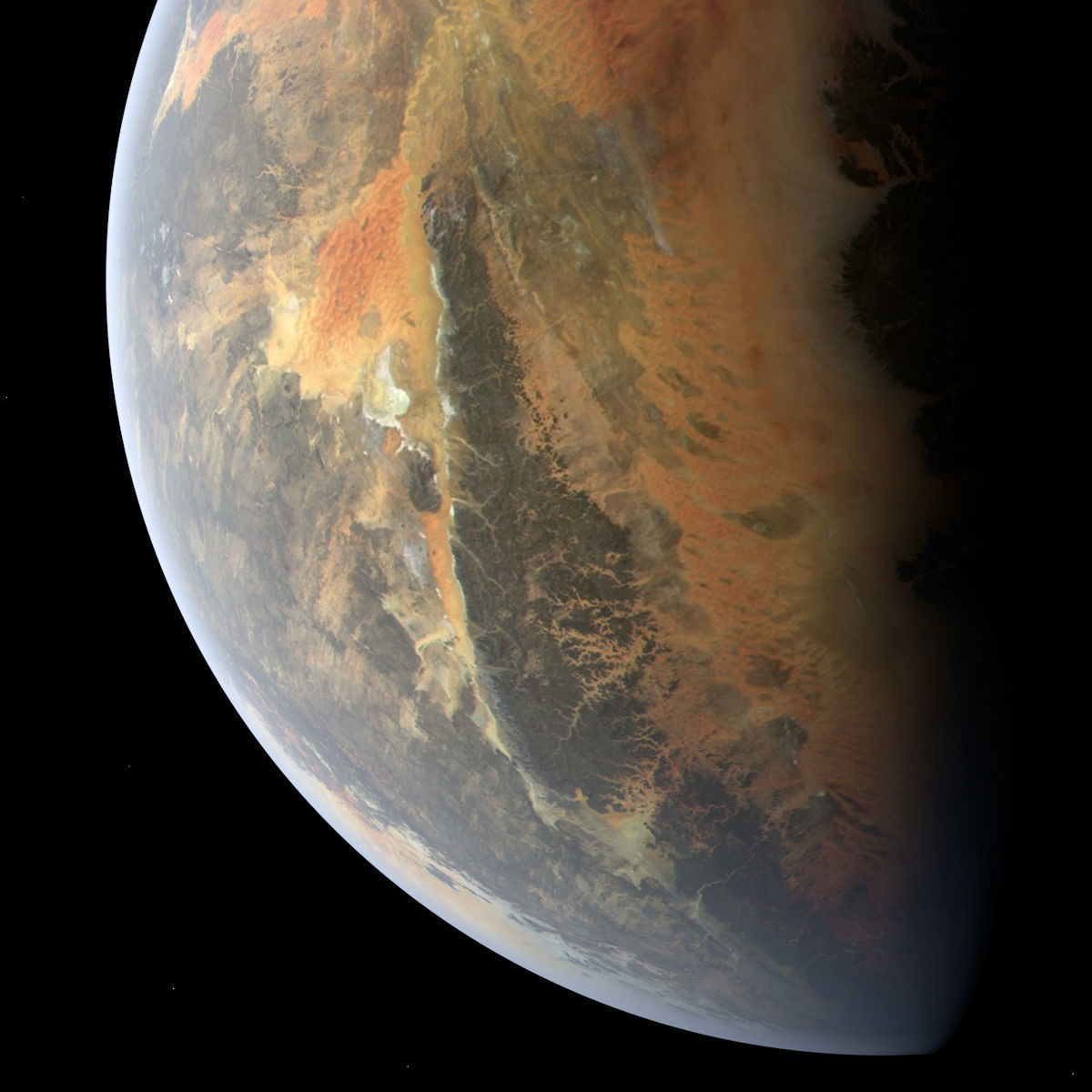 3D model Rocky Planet - Tatooine - Dune - Alien Planet 8k VR / AR / low ...