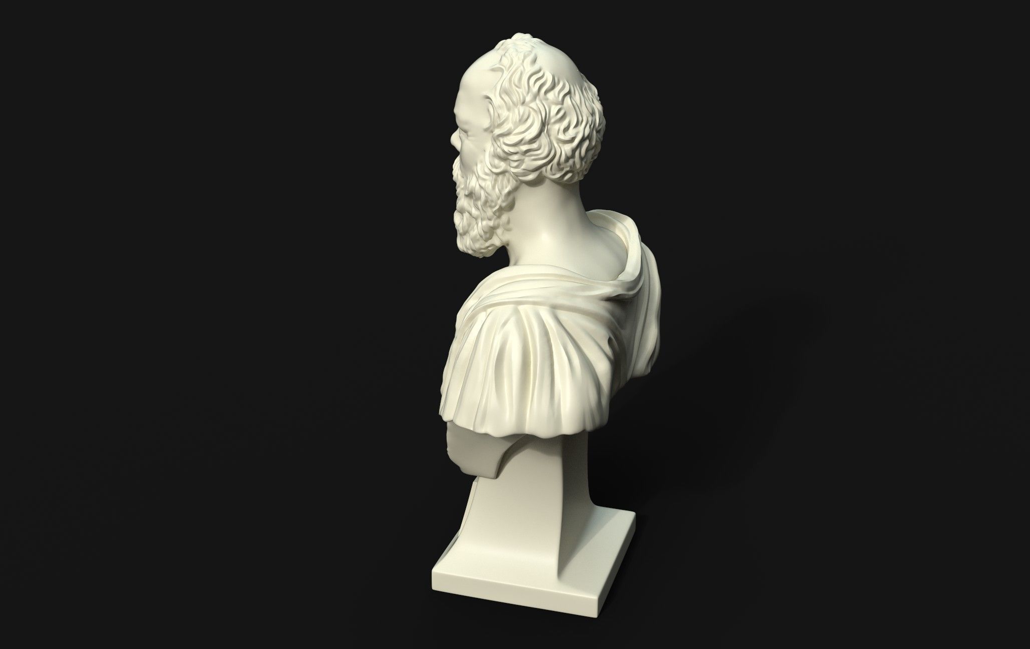 Socrates bust of man with beard 3D model 3D printable | CGTrader