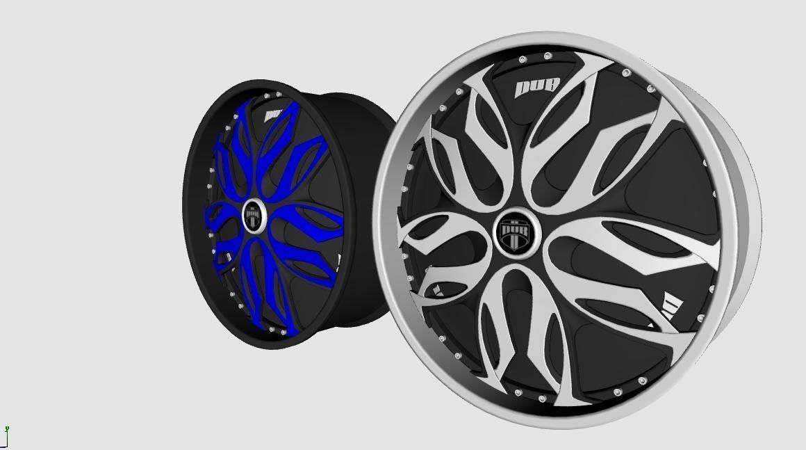 Wheels DUB Spinners Muse - S784 3D model | CGTrader