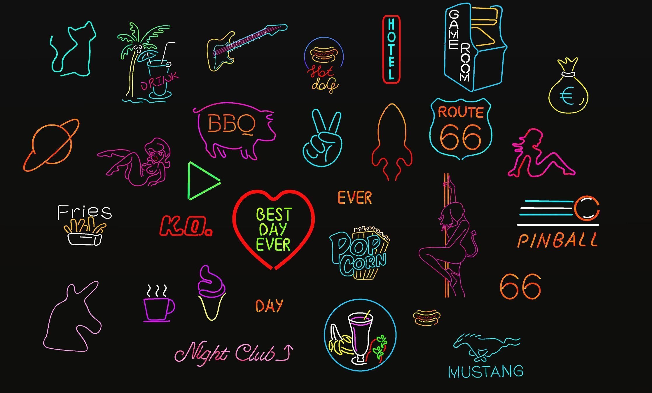 3D model Ultimate Neon Sign Pack 2 VR / AR / low-poly | CGTrader