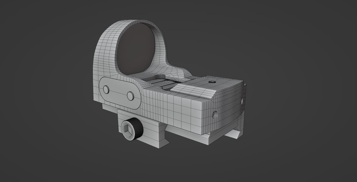 Red Dot Sight RDS free 3D model | CGTrader