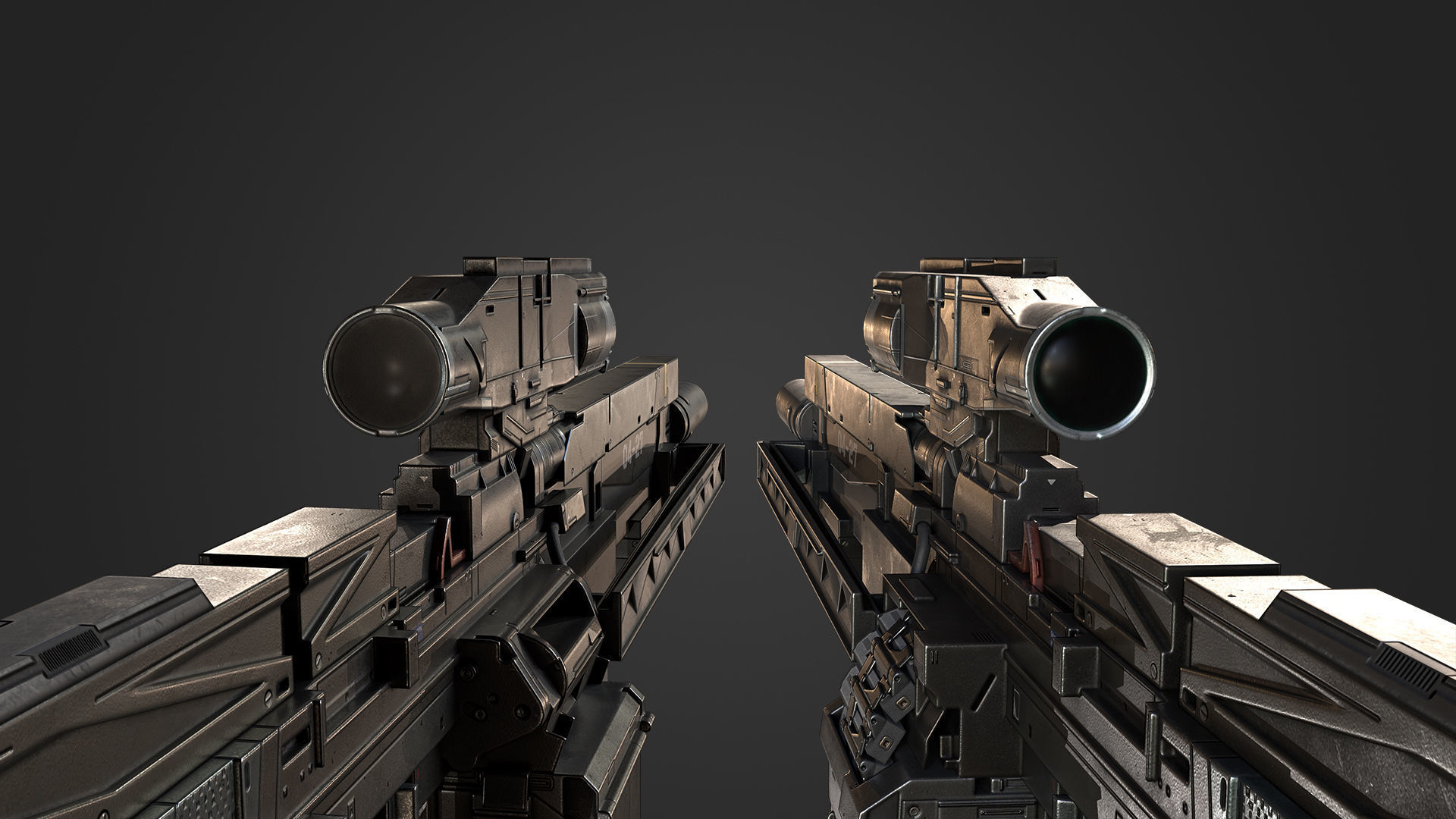 3D model Modular Sci-fi gun VR / AR / low-poly | CGTrader