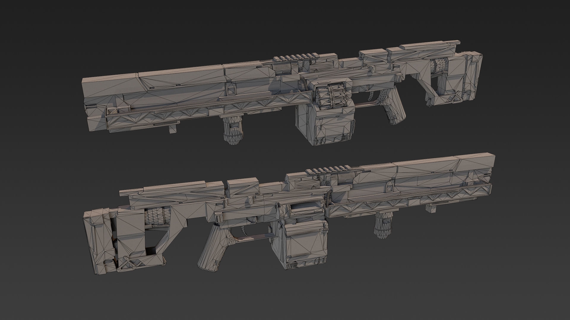 3D model Modular Sci-fi gun VR / AR / low-poly | CGTrader