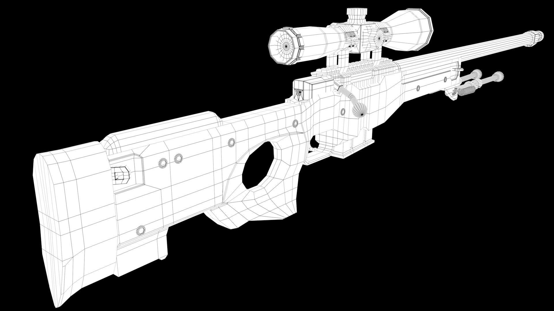 3D model CSGO AWP sniper rifle VR / AR / low-poly | CGTrader