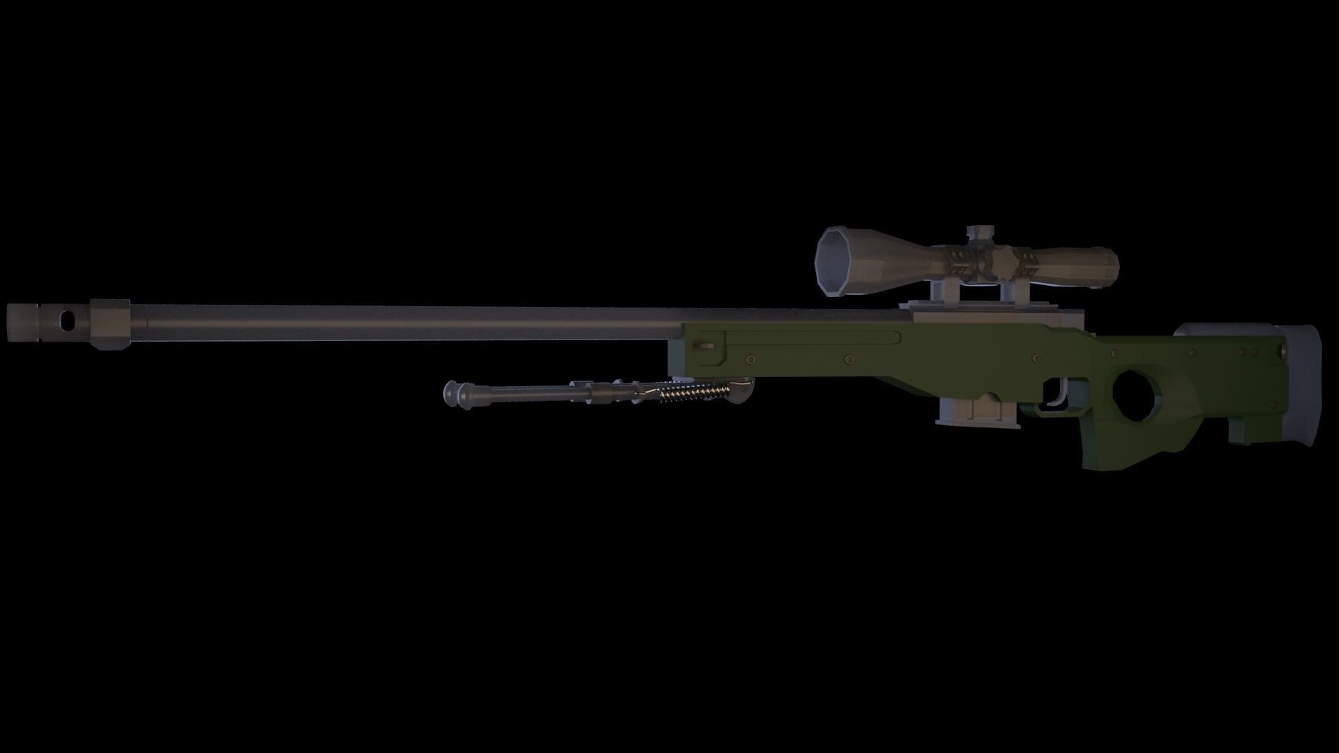 3D model CSGO AWP sniper rifle VR / AR / low-poly | CGTrader