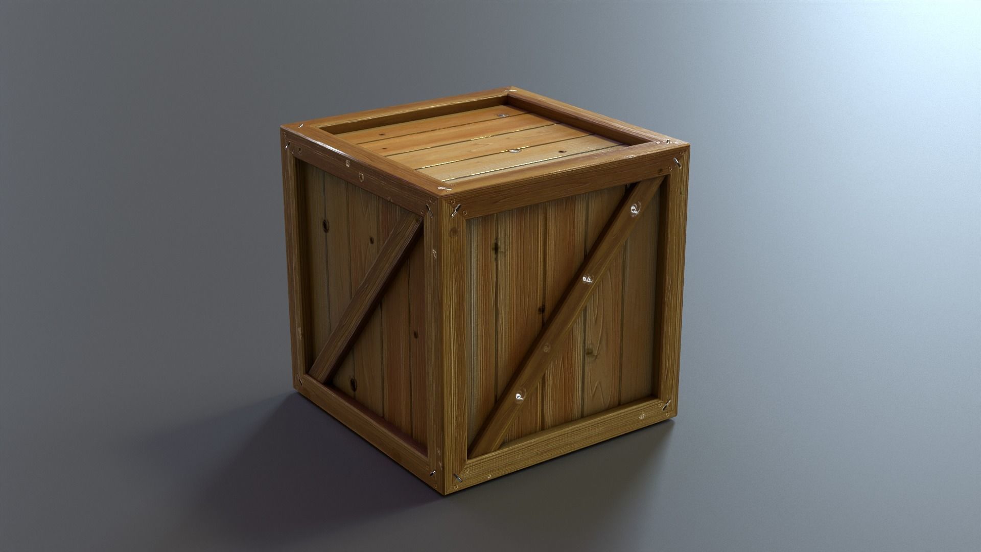 3D model Stylized Wooden Crate PBR VR / AR / low-poly | CGTrader