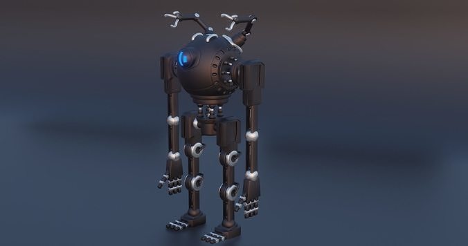 robo-titan robot with eyes 3D model rigged | CGTrader