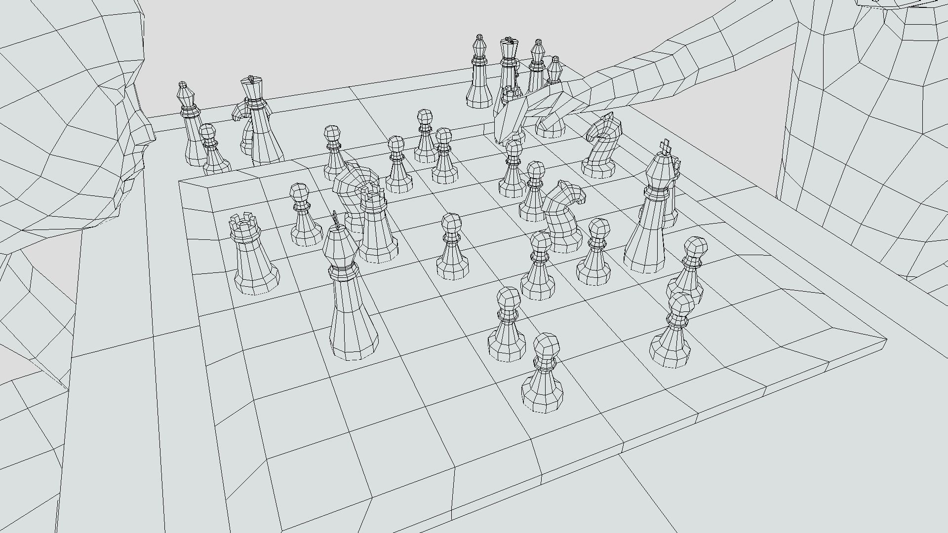 3D model Low Poly Kids Playing Chess VR / AR / low-poly | CGTrader