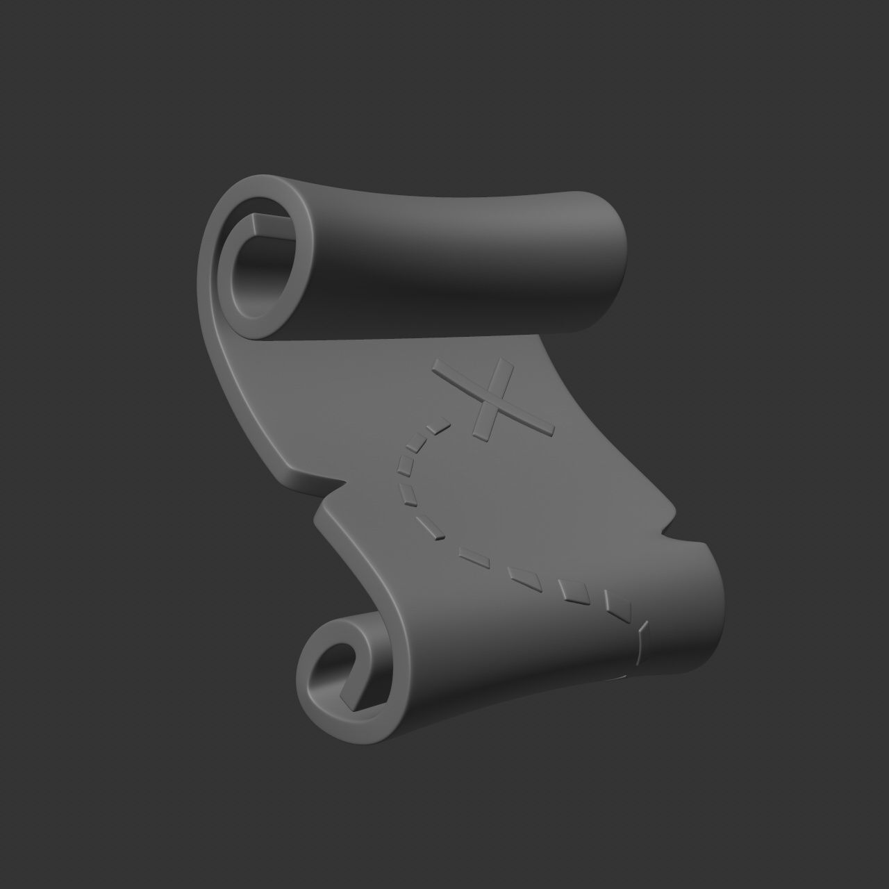 Game icon Parchment 3D model | CGTrader